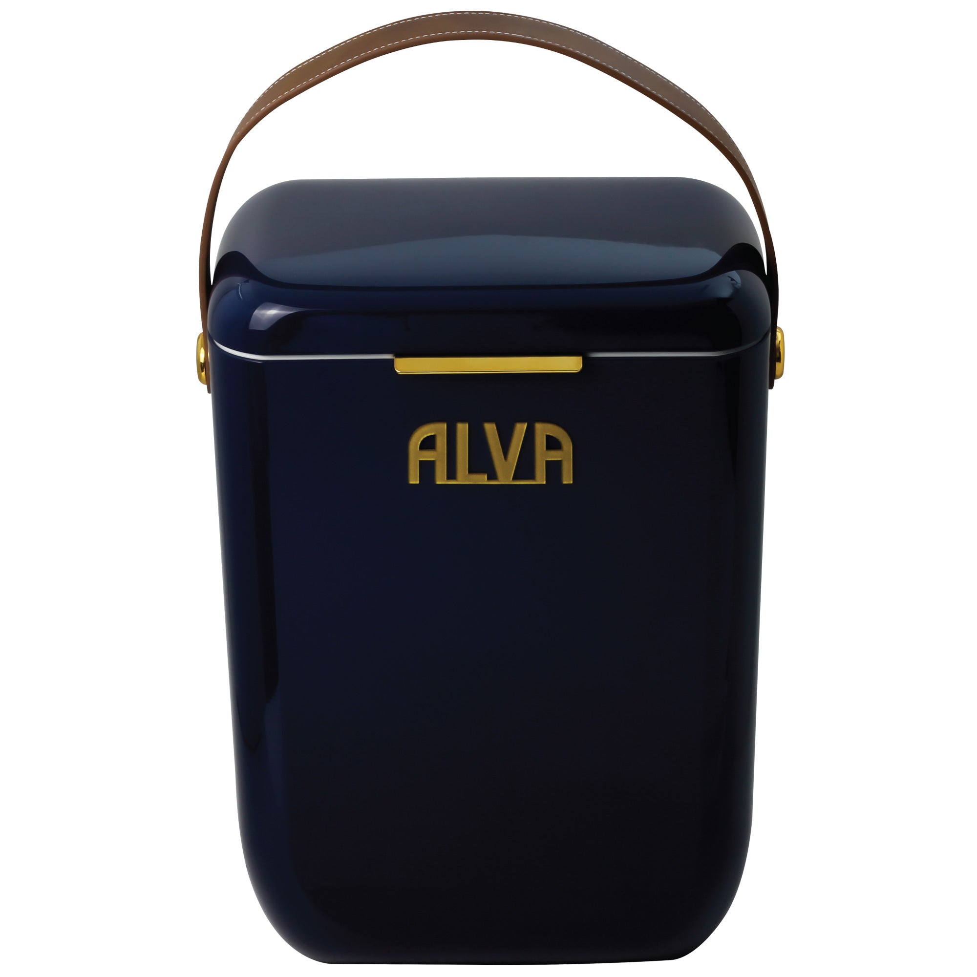 10L Cooler Box - Midnight Blue with Leather Strap | Alva