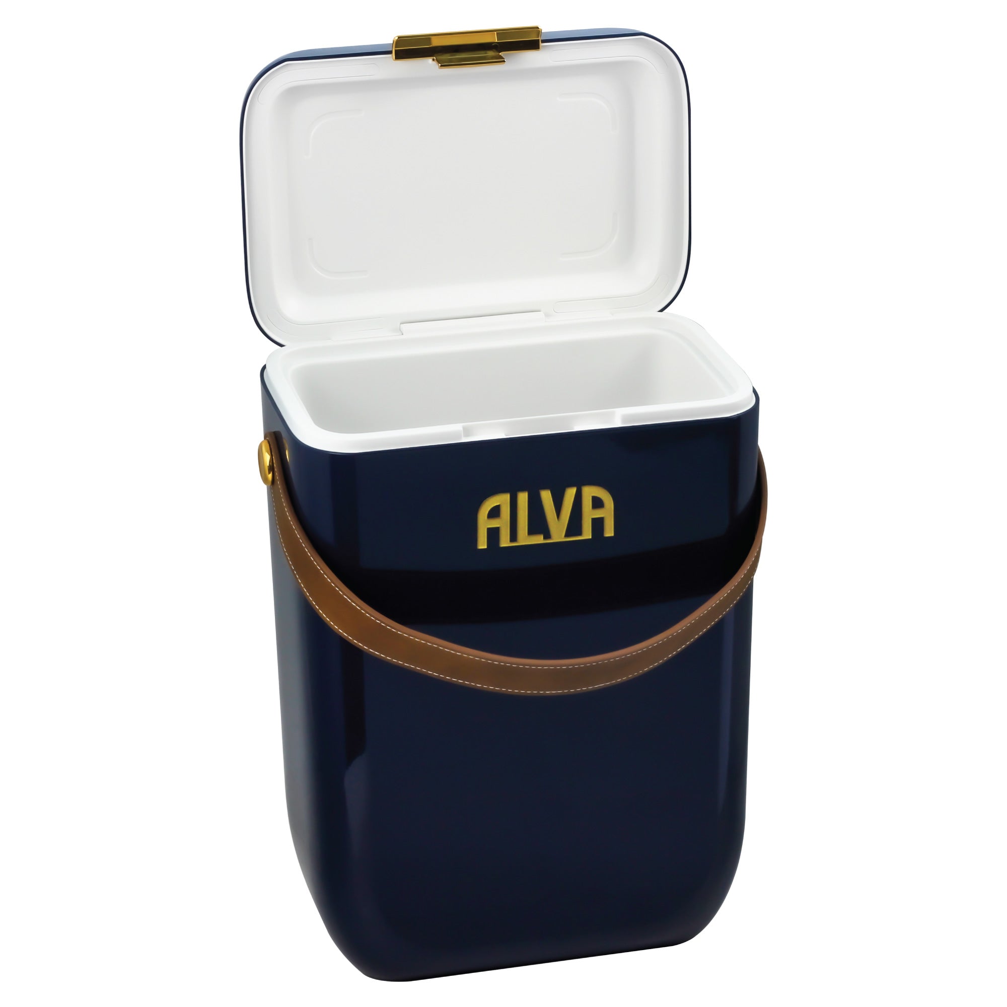 10L Cooler Box - Midnight Blue with Leather Strap | Alva
