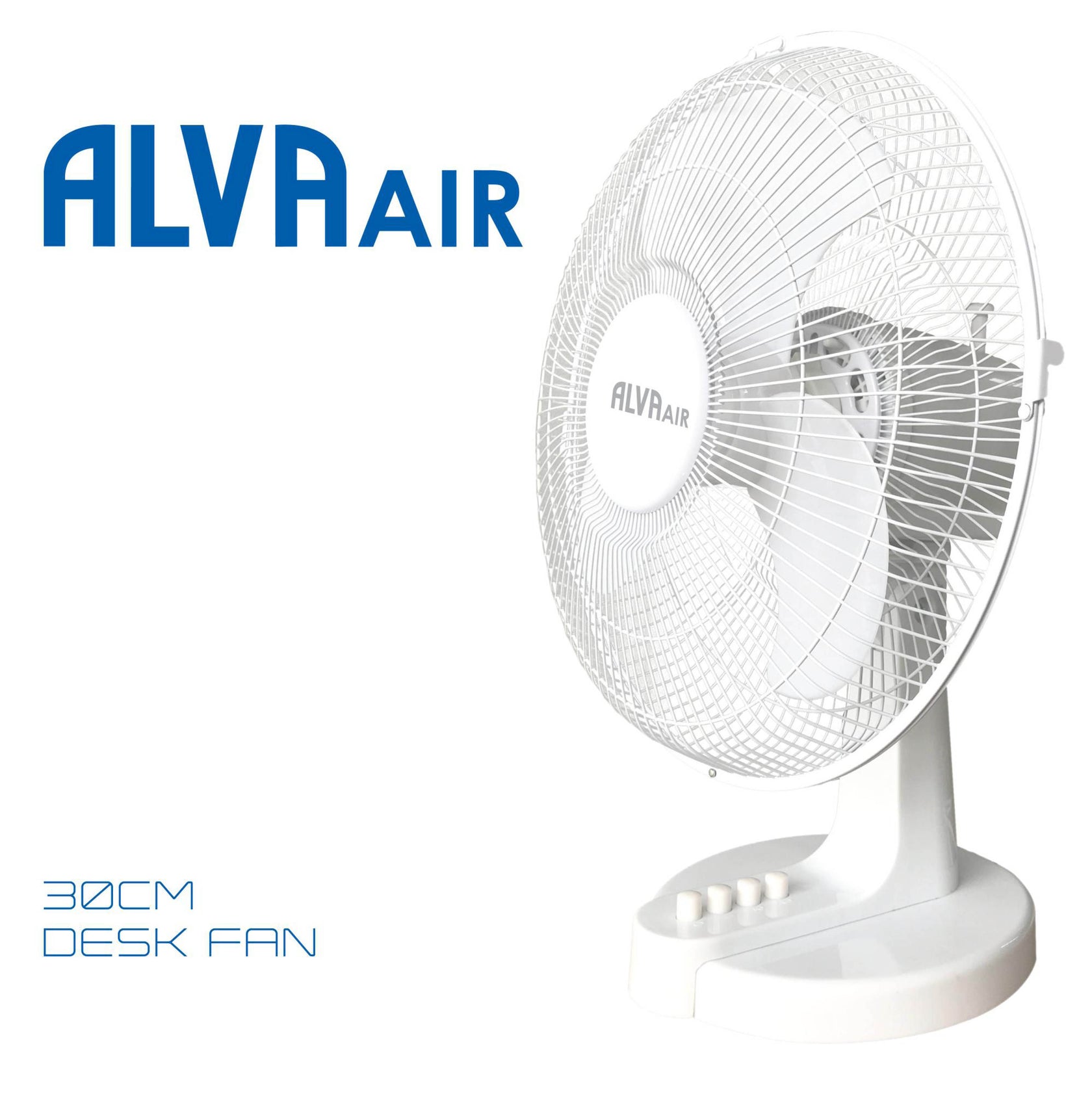 ALVA AIR - 30CM PLASTIC DESK FAN (WHITE) – Alva Lifestyle