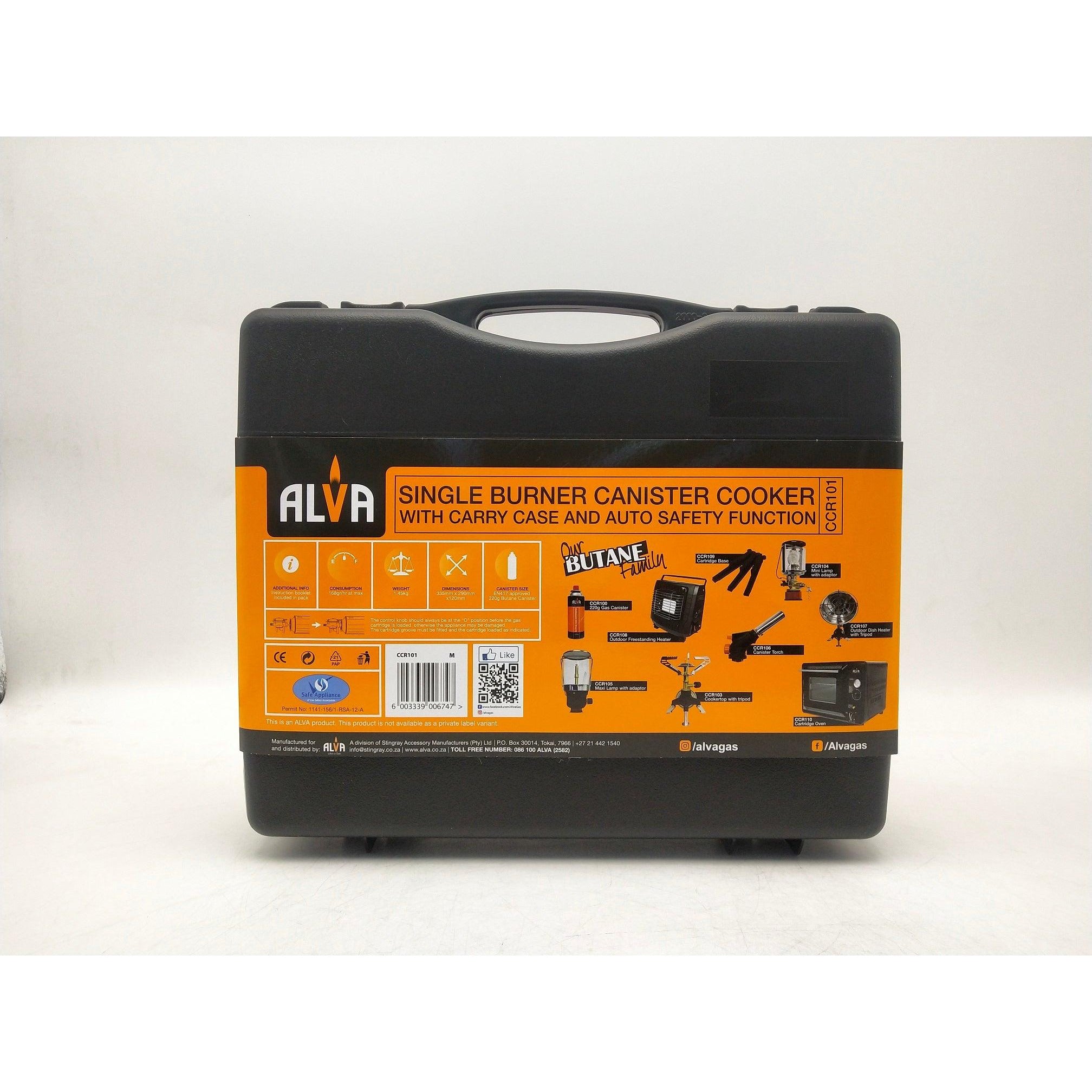 ALVA - SINGLE BURNER BUTANE CANISTER STOVE (CARRY CASE)
