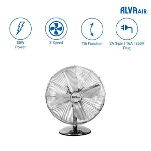 ALVA AIR - 30CM PLASTIC DESK FAN (WHITE)