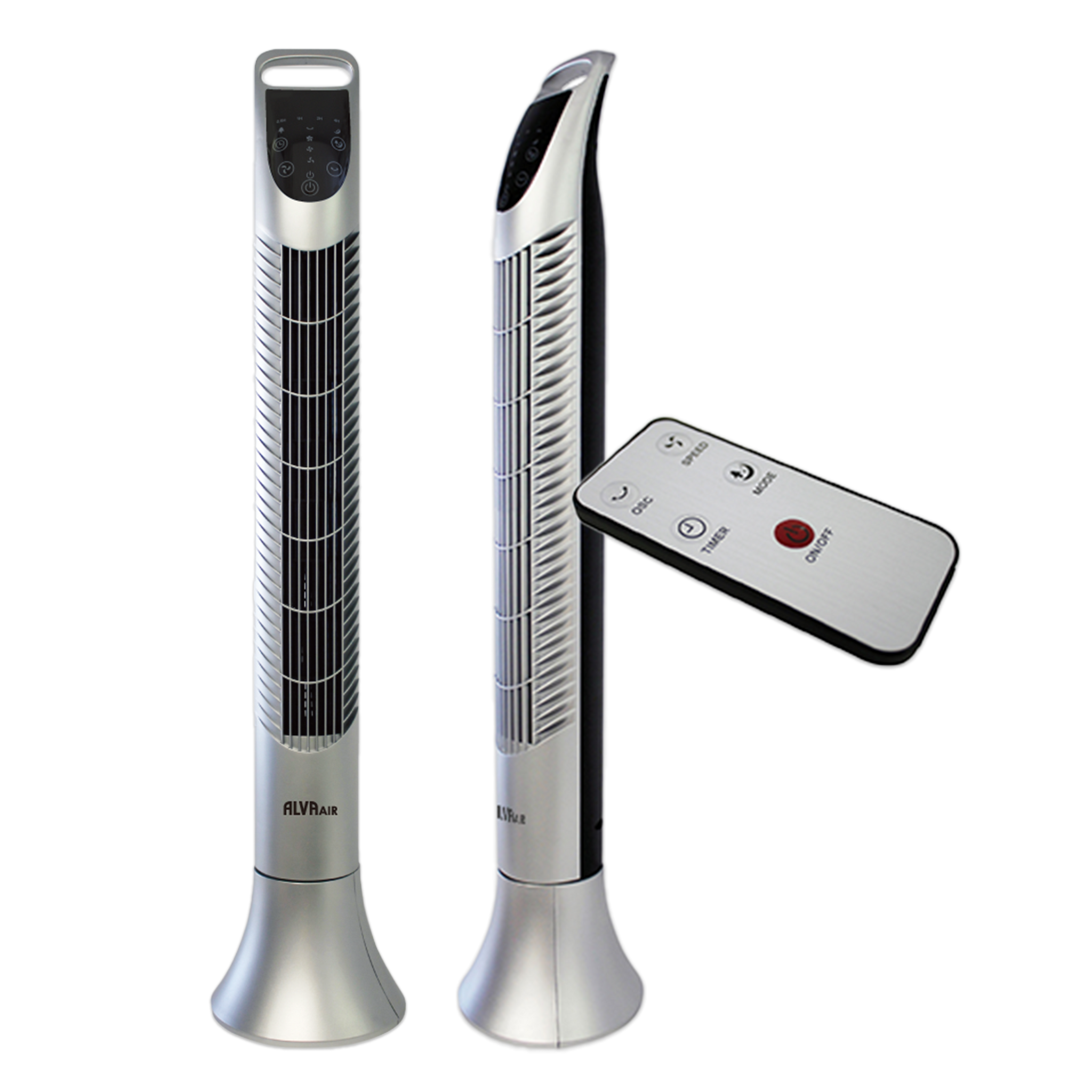 ALVA AIR - 92CM PLASTIC TOWER FAN (SILVER) WITH REMOTE – Alva Lifestyle