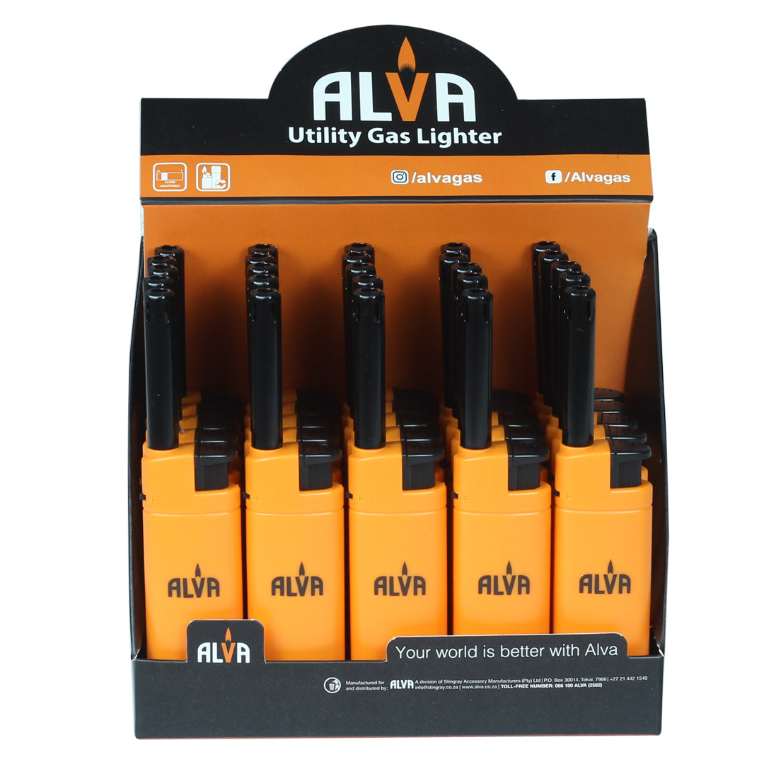 ALVA - Mini Utility Gas Lighter - 25 Pack