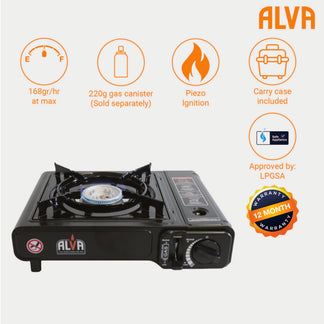 ALVA - SINGLE BURNER BUTANE CANISTER STOVE (CARRY CASE) – Alva Lifestyle