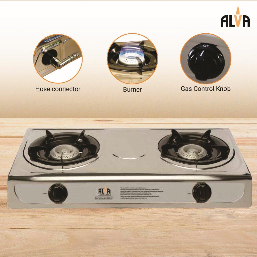 ALVA - 2-BURNER STAINLESS STEEL GAS STOVE – Alva Lifestyle