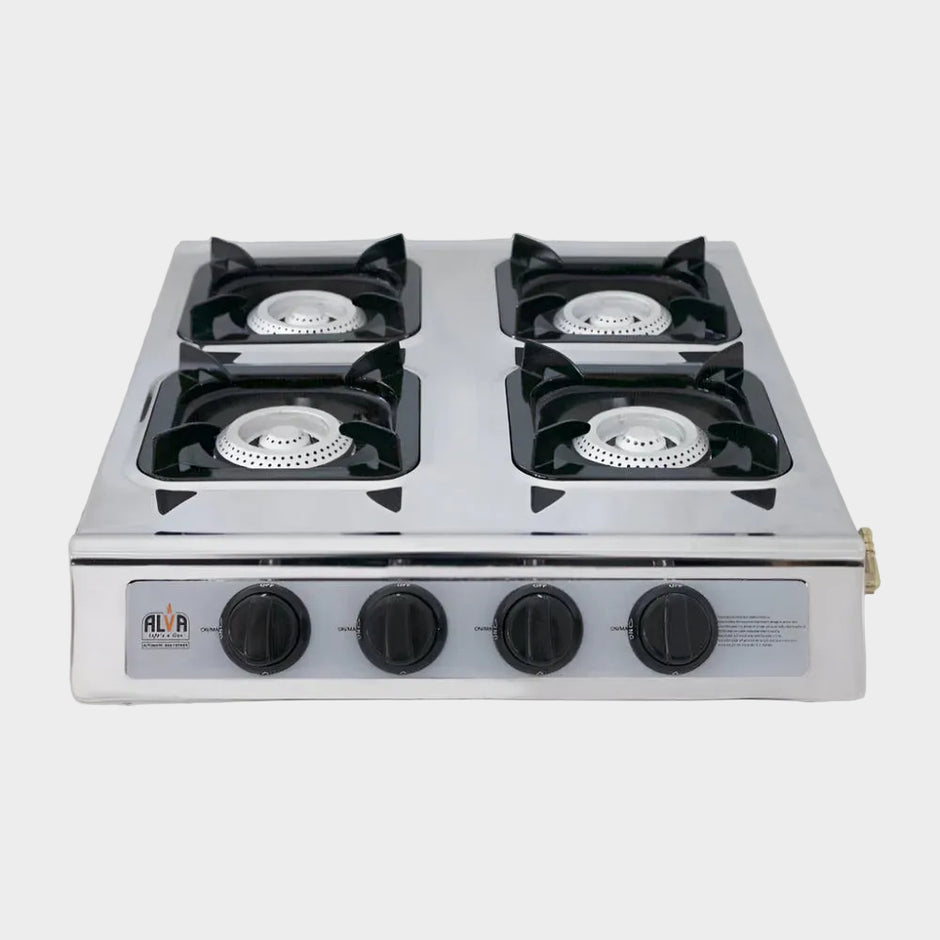 ALVA - 2-BURNER STAINLESS STEEL GAS STOVE