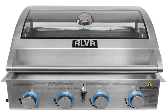 ALVA - MOJAVE 4-BURNER GLASS HOOD DROP-IN GAS BBQ – Alva Lifestyle