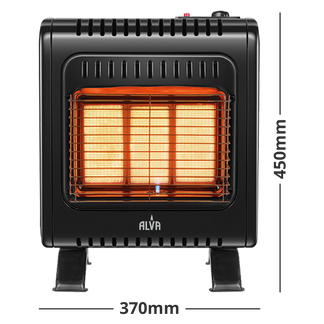 ALVA - 3-PANEL INFRARED RADIANT INDOOR GAS MINI HEATER – 45x37x24cm ...