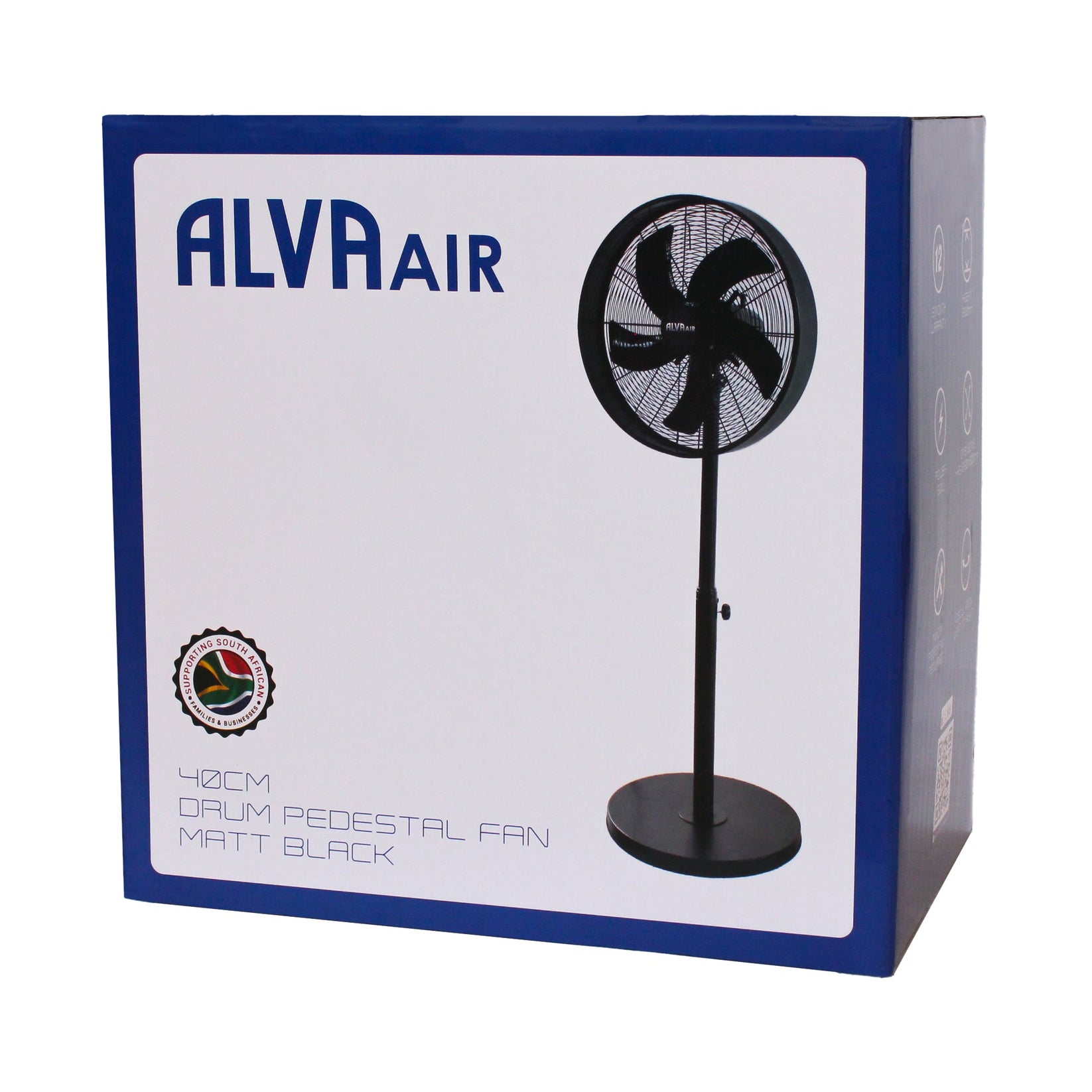 ALVA AIR - 40CM DRUM TELESCOPIC PEDESTAL FAN (MATT BLACK) – Alva Lifestyle